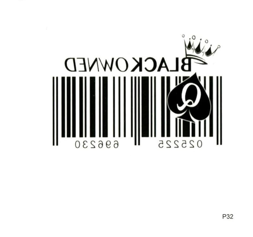 2 X Black Owned Tattoo - QOS Black Tattoo for Hotwife - Etsy