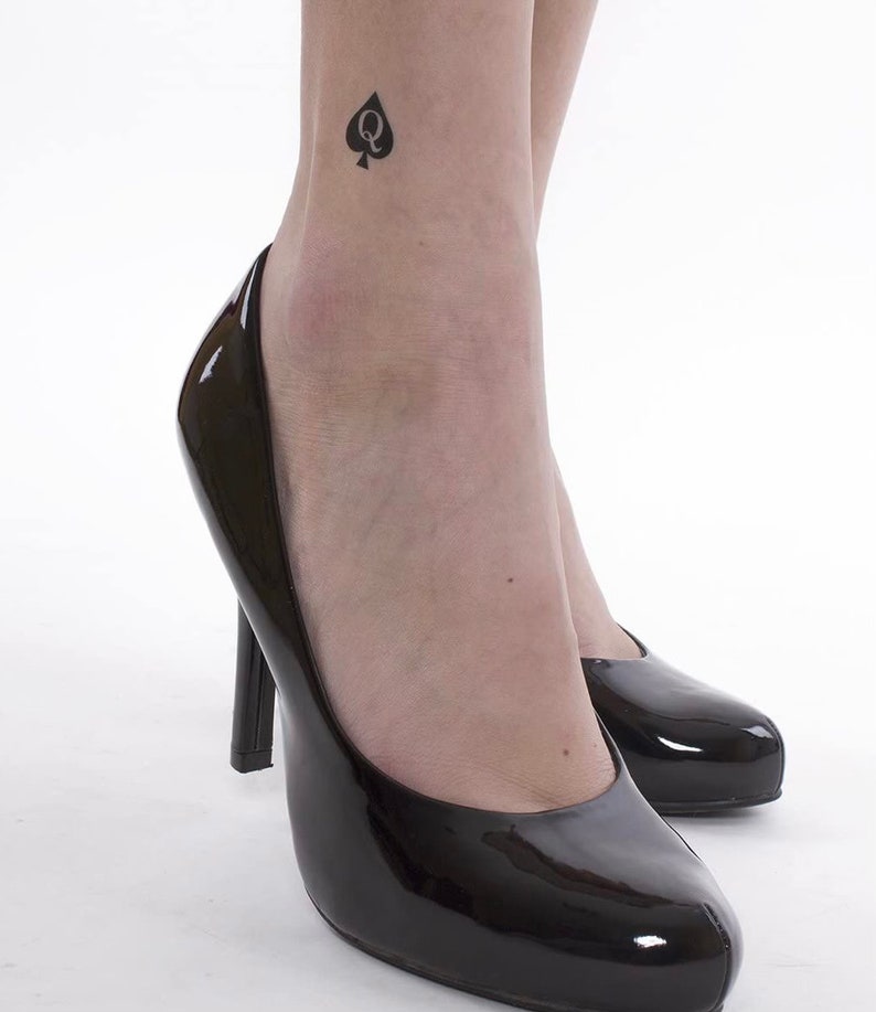 3 X Mini Queen of Spades Tattoo - QOS Black Tattoo for Hotwife - Etsy