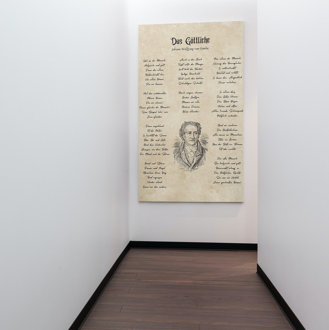 Johann Wolfgang Von Goethe Poem I the Divine I Poster I Wall Decoration ...