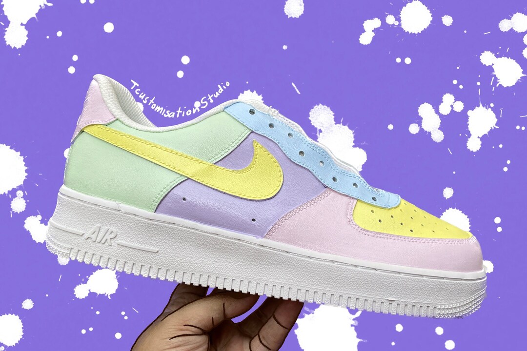 PREETY PASTELS Theme Air Force 1| Custom Sneakers | Personalized Shoes ...