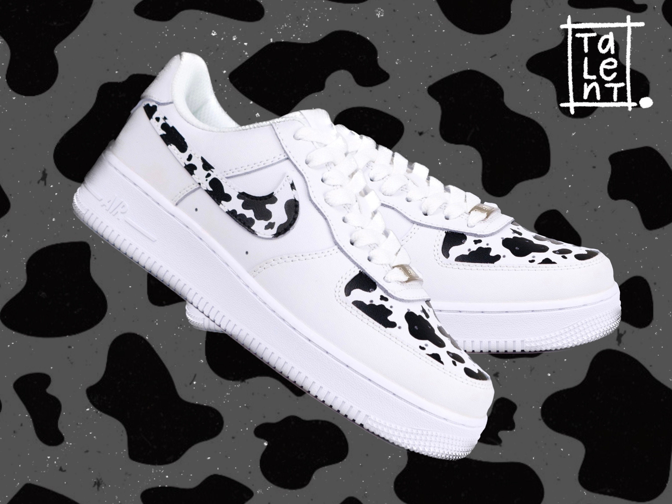 MILKY MOO Theme Air Force 1 Custom Sneakers Personalized Shoes Unique ...