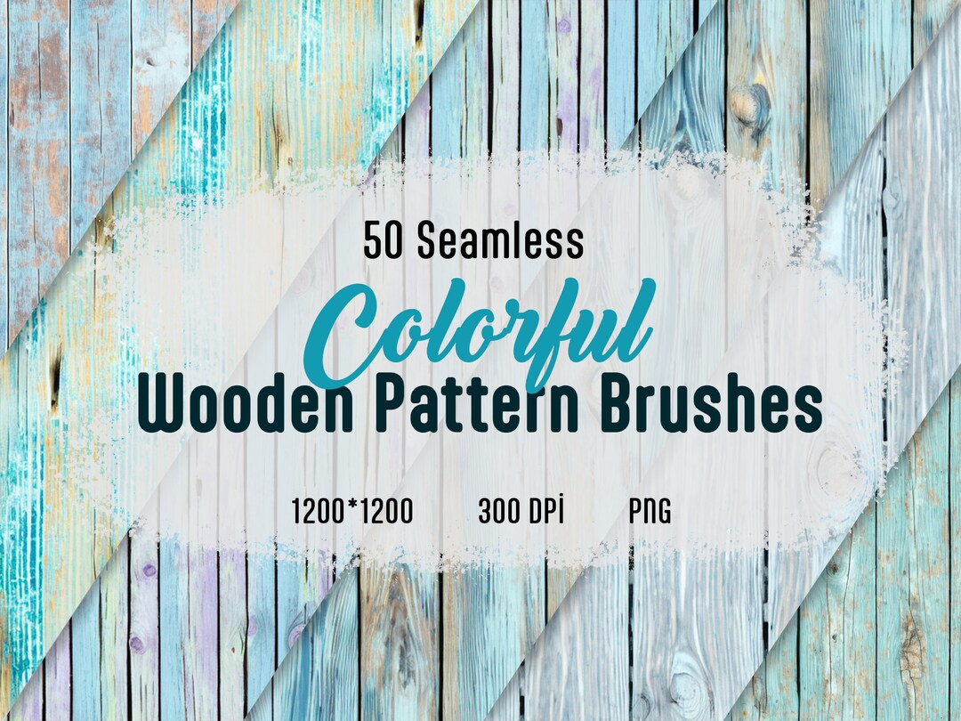 Vibrant & Fun Seamless Wood Textures Pack 50 Designs, 1200x1200 Px, 300 ...