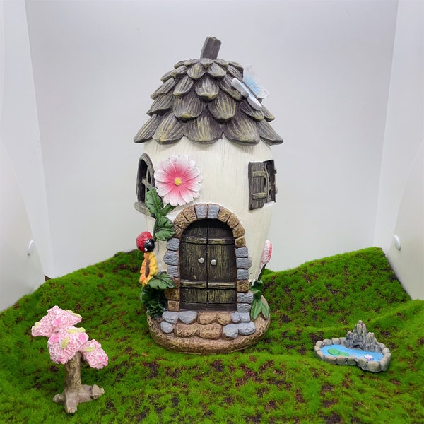 Solar Fairy Garden House - Etsy