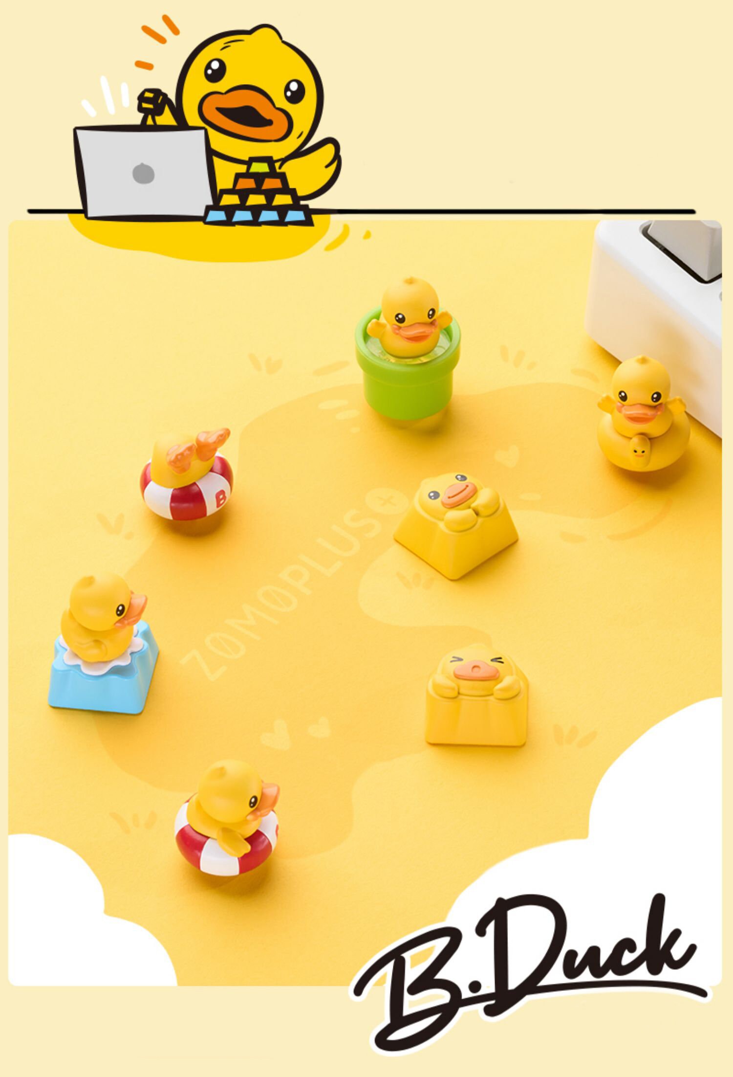 ZOMO B Duck Yellow Duck Custom Keycaps Mystery Box Handmade Unique ...