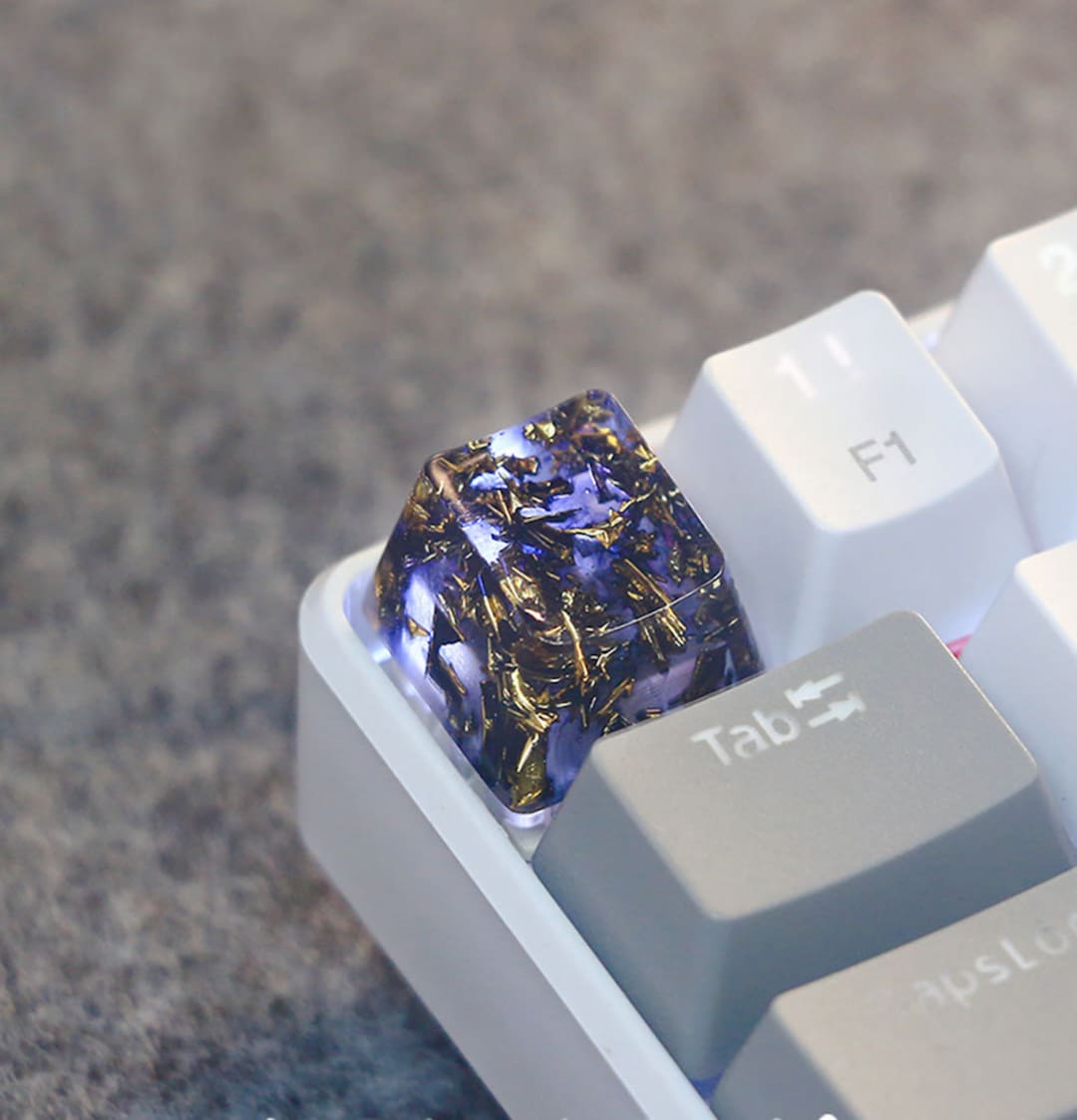 Black Gold Crystal OEM/SA Custom Keycap Handmade High Quality Unique ...