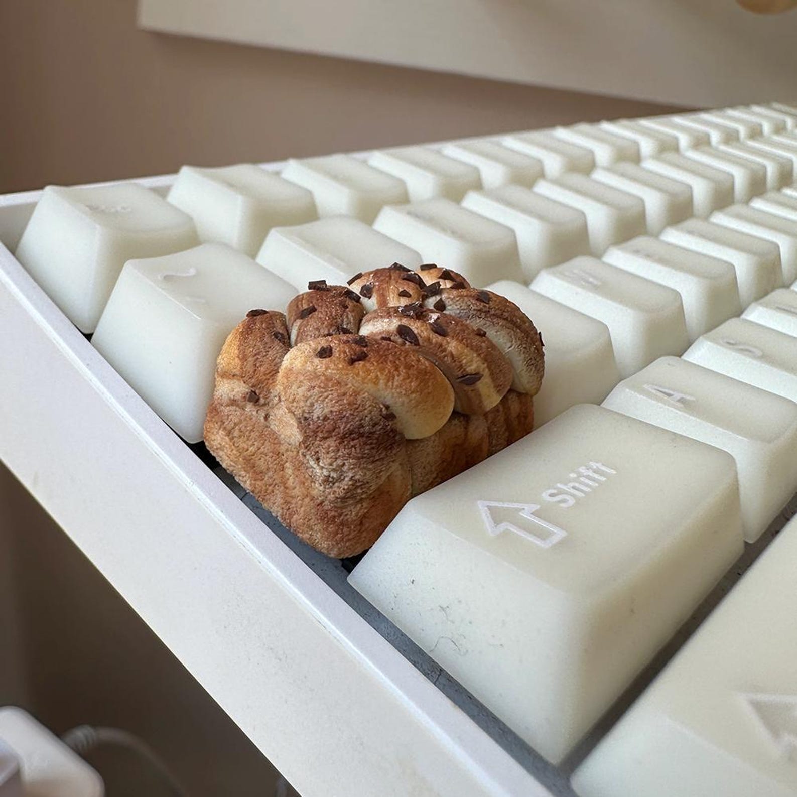 Cute Food Toy 1.5us and 2.0us Chocolate Toast Bread Custom Keycap High ...