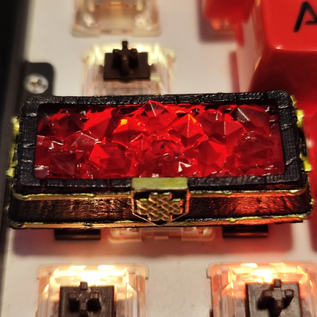 Fire-crystal Transparent 2.25u Enter-key Custom Keycap Handmade High ...