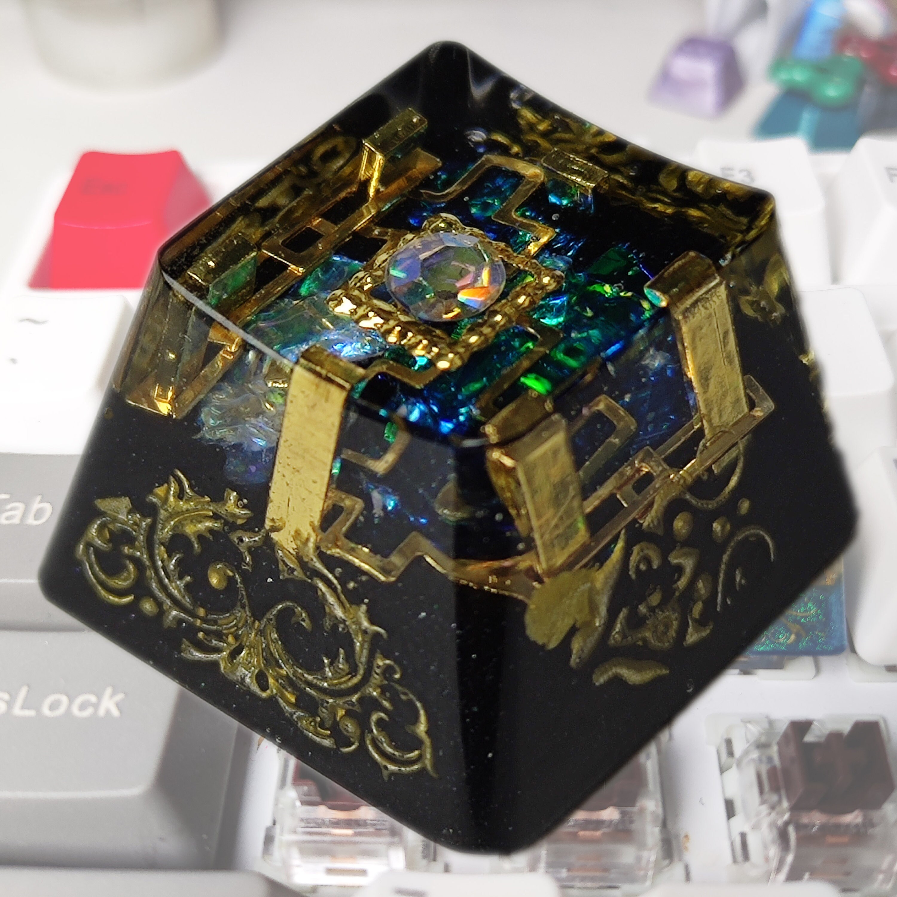 Ancient Egyptian Symbol Pyramid Transparent Custom Keycap Handmade High ...