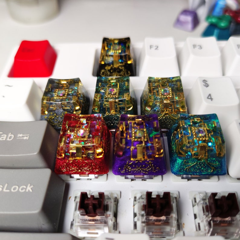 Ancient Egyptian Symbol Pyramid Transparent Custom Keycap Handmade High ...