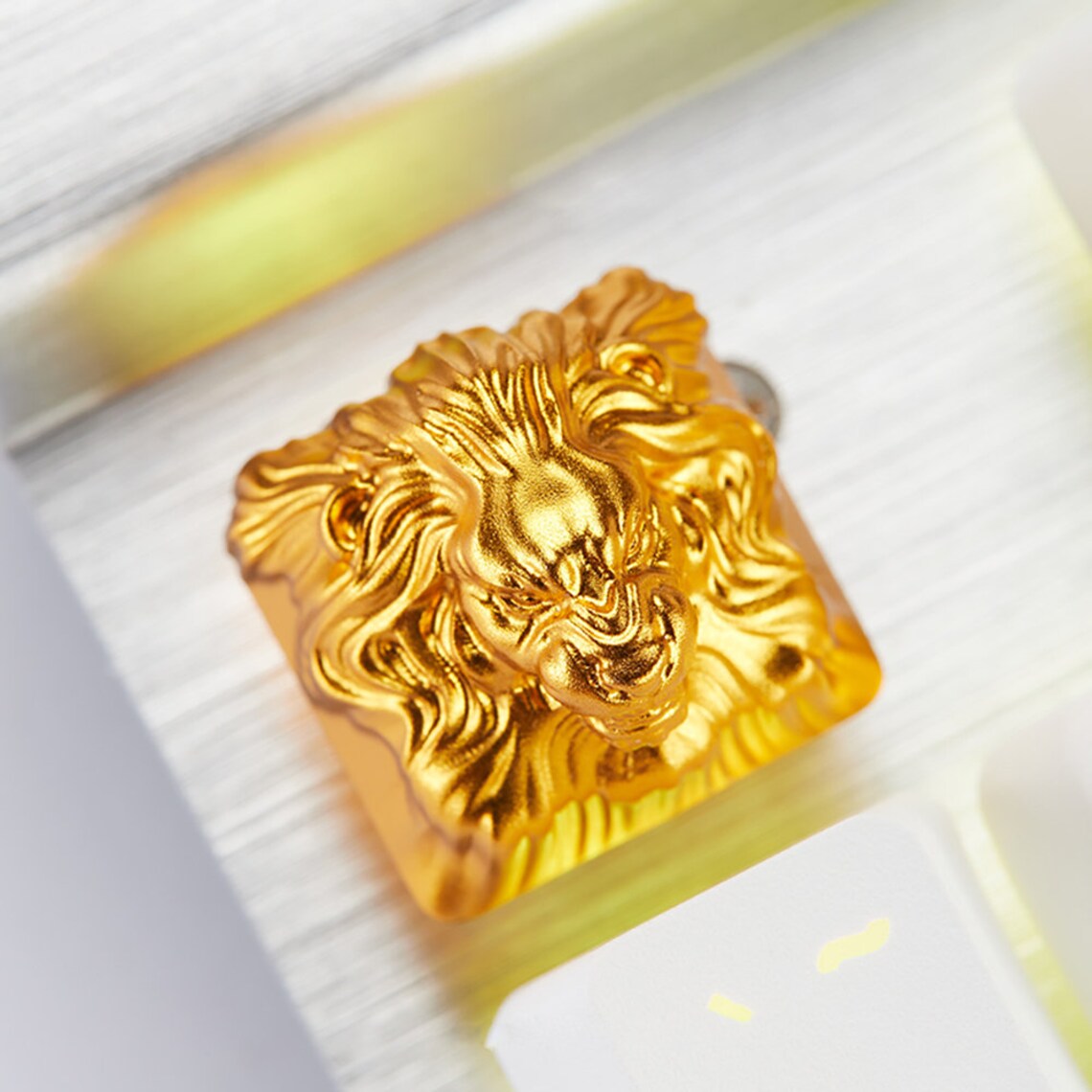 Mythological Animal Series Golden Lion Custom Keycap Handmade High ...