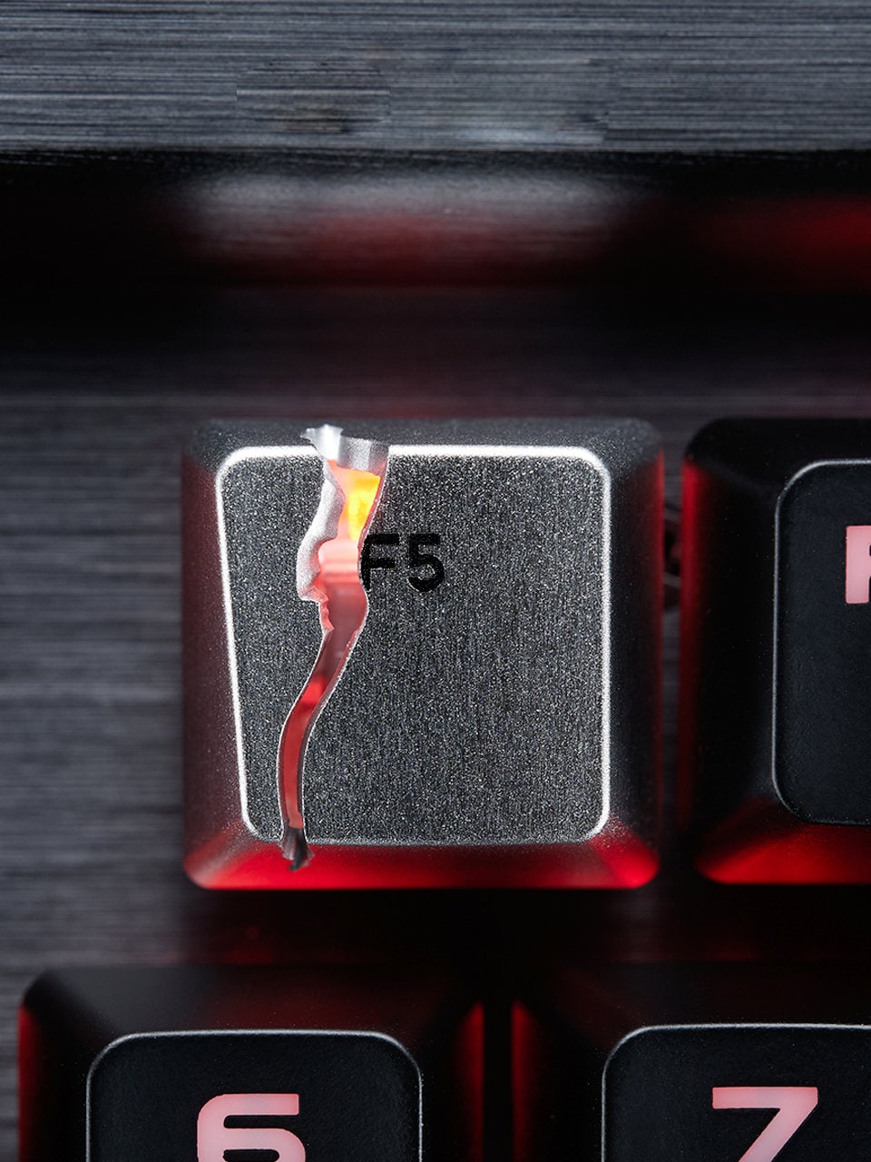 Damaged Effect F5 Key Wasteland Fantasy Aluminum Alloy Custom Keycap ...