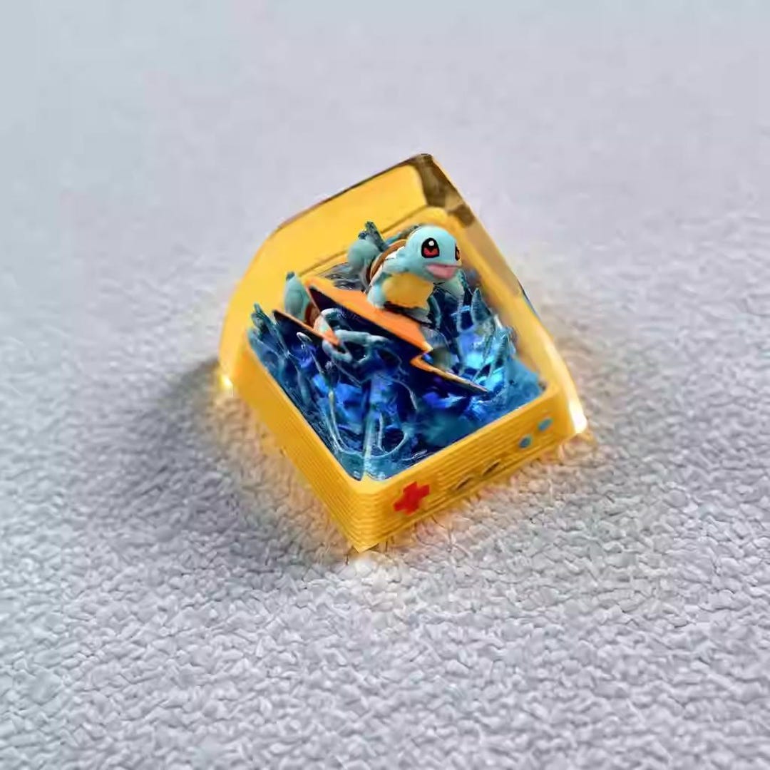 Pet Pokemon Yellow Squirtle Handmade Custom Keycap Collectible Unique ...