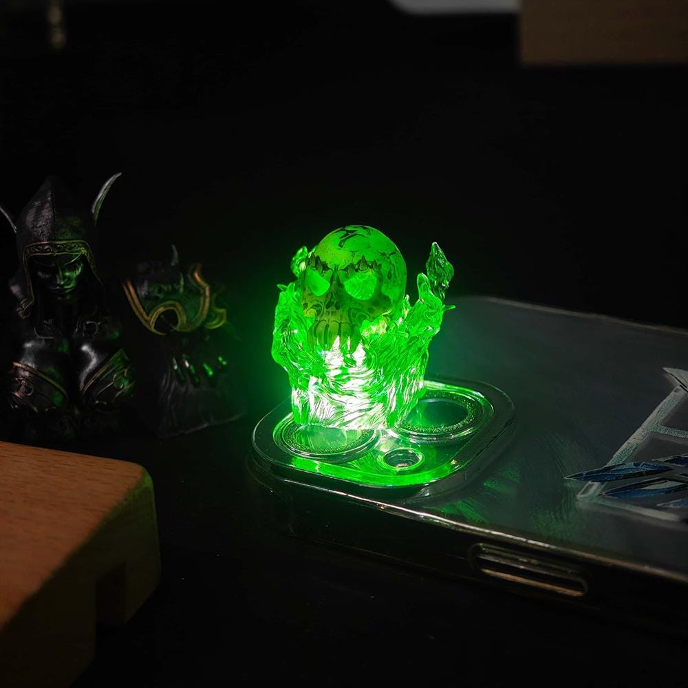 The Skull of Gul'dan Burning Mechanical Keycaps for World of Warcraft ...