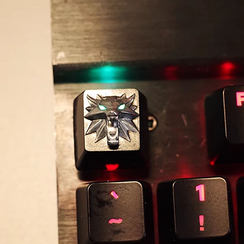 The Witcher Geralt of Rivia Wolf Head Symbol Custom Keycap High Quality ...