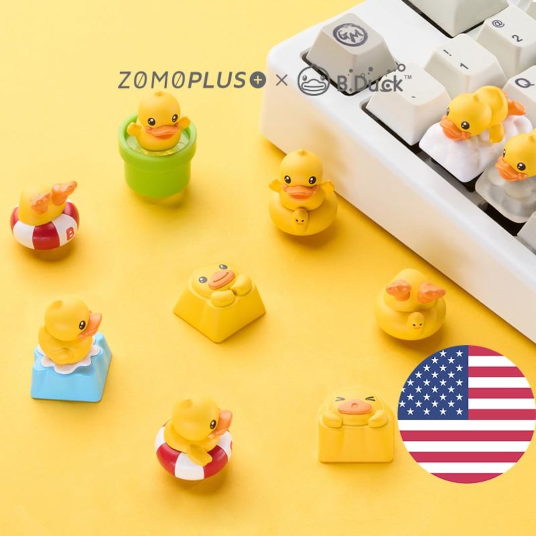 ZOMO B Duck Yellow Duck Custom Keycaps Mystery Box Handmade Unique ...