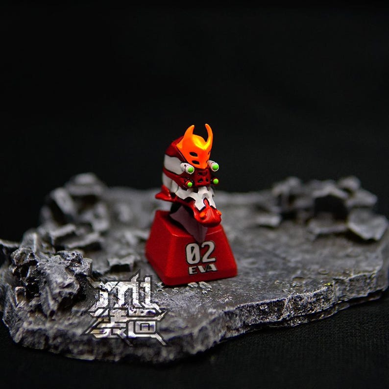 Neon Genesis Evangelion EVA EVANGELION-02 Custom Keycaps Handmade High ...