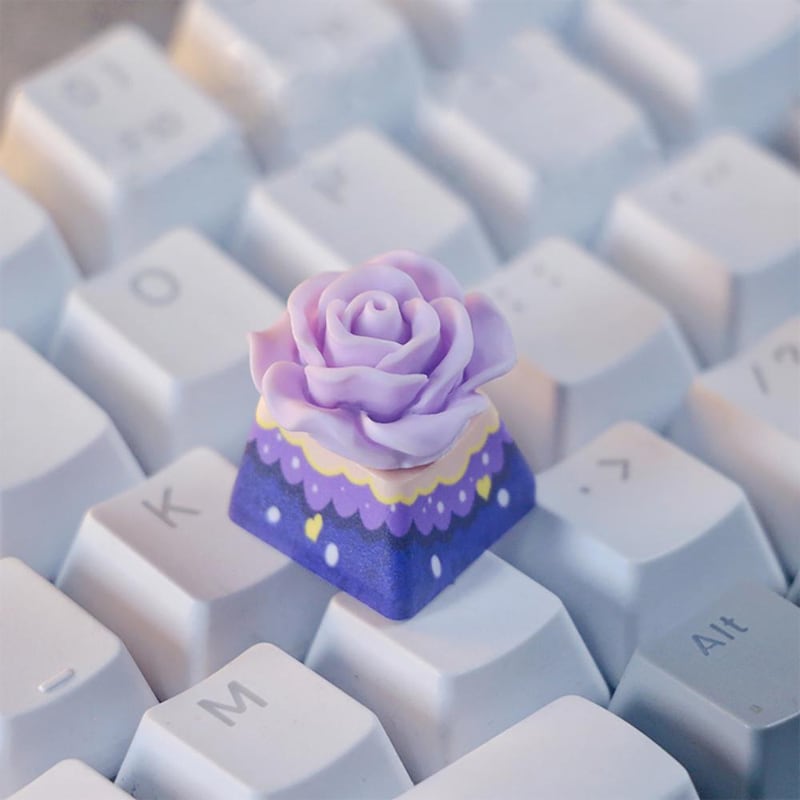 Purple White Keycaps - Etsy