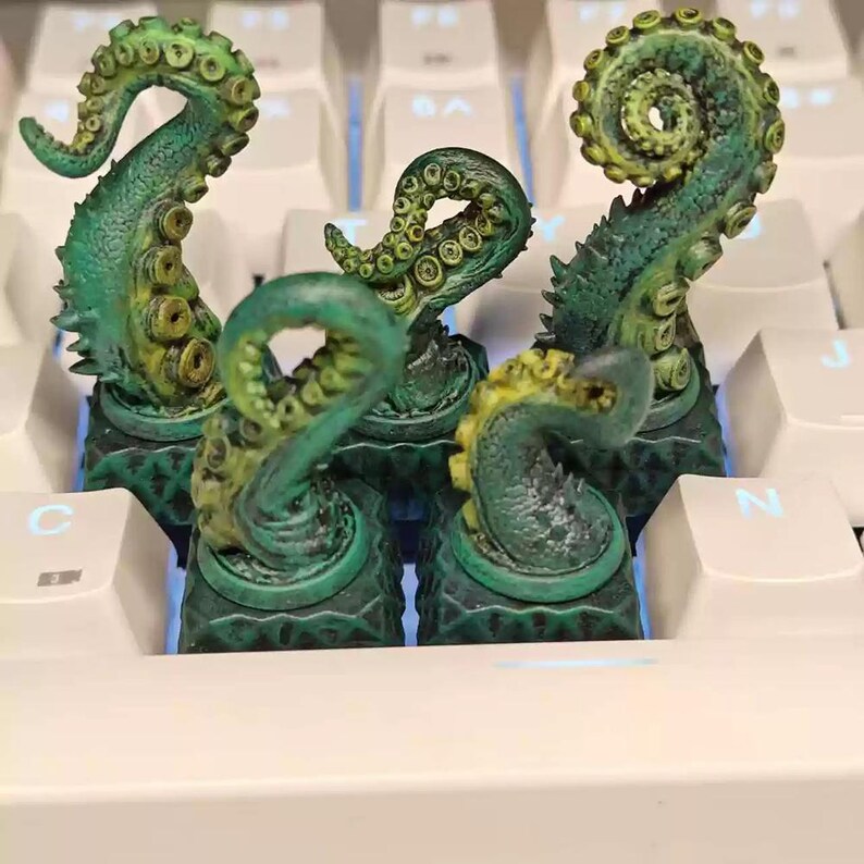 Lovecraft Cthulhu Tentacle Unknown Horror Custom Keycap Handmade Unique ...