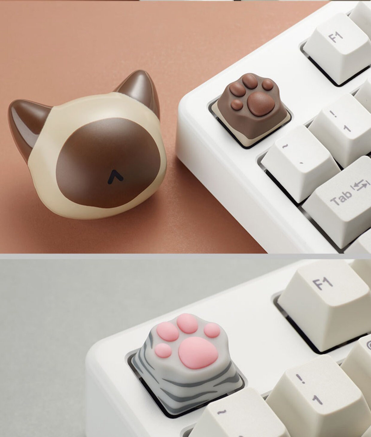 Cute Cat Paws Custom Keycaps Mystery Box Handmade Unique Animation ...