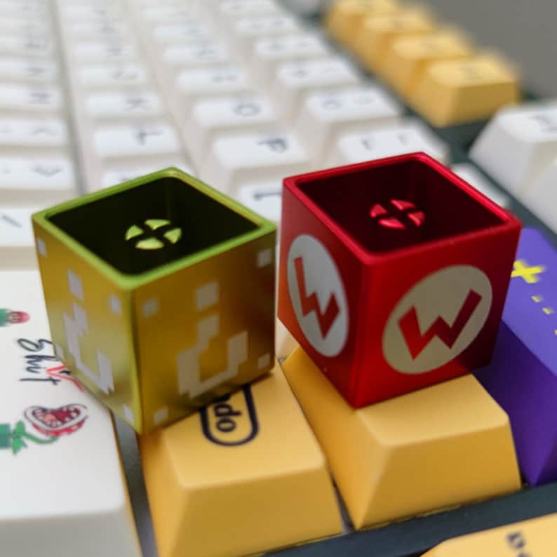 Super Mario Bros Custom Keycap Aluminum Alloy Non electroplating High ...