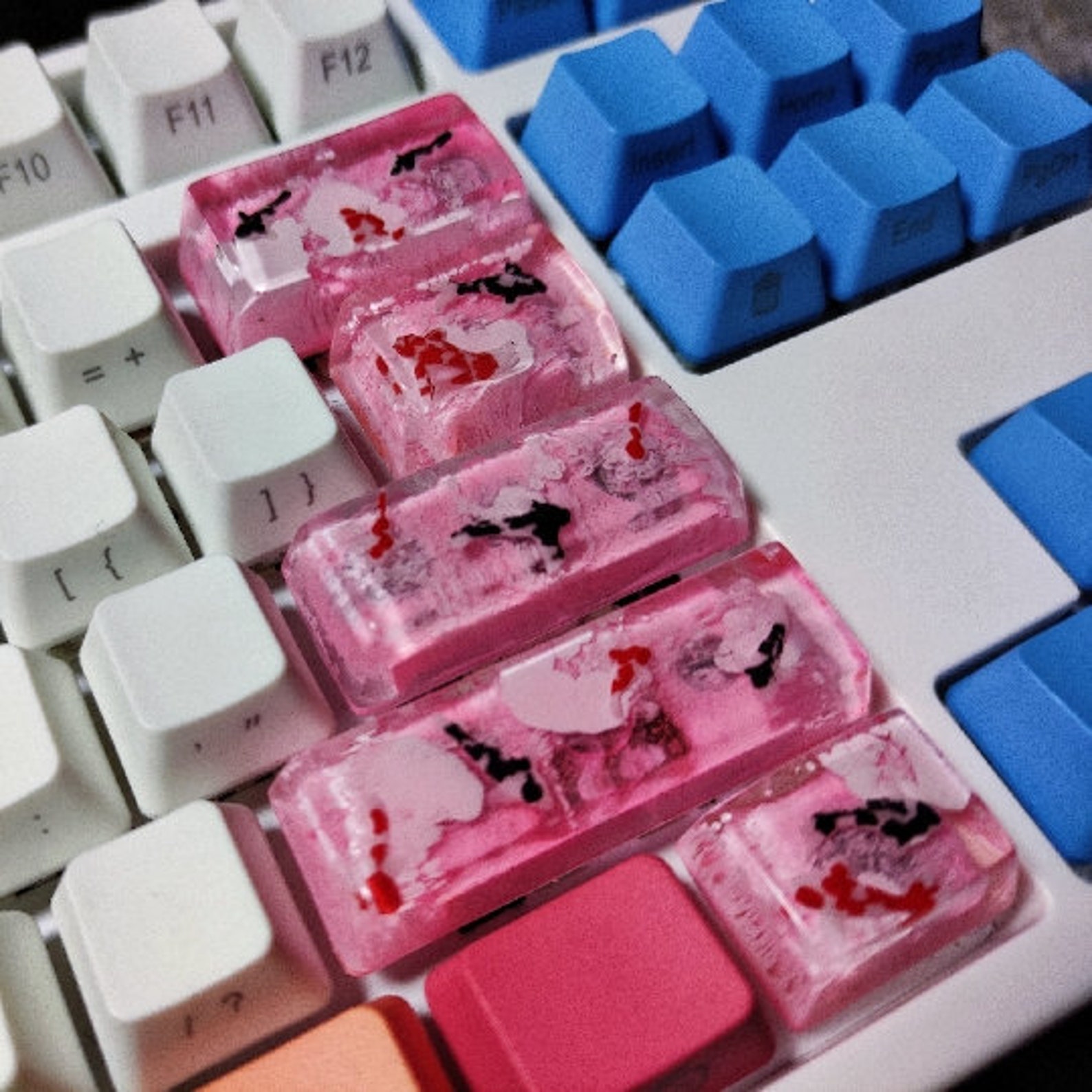 Koi Fish Complete Set Pond Ancient China Custom Keycap Handmade High ...