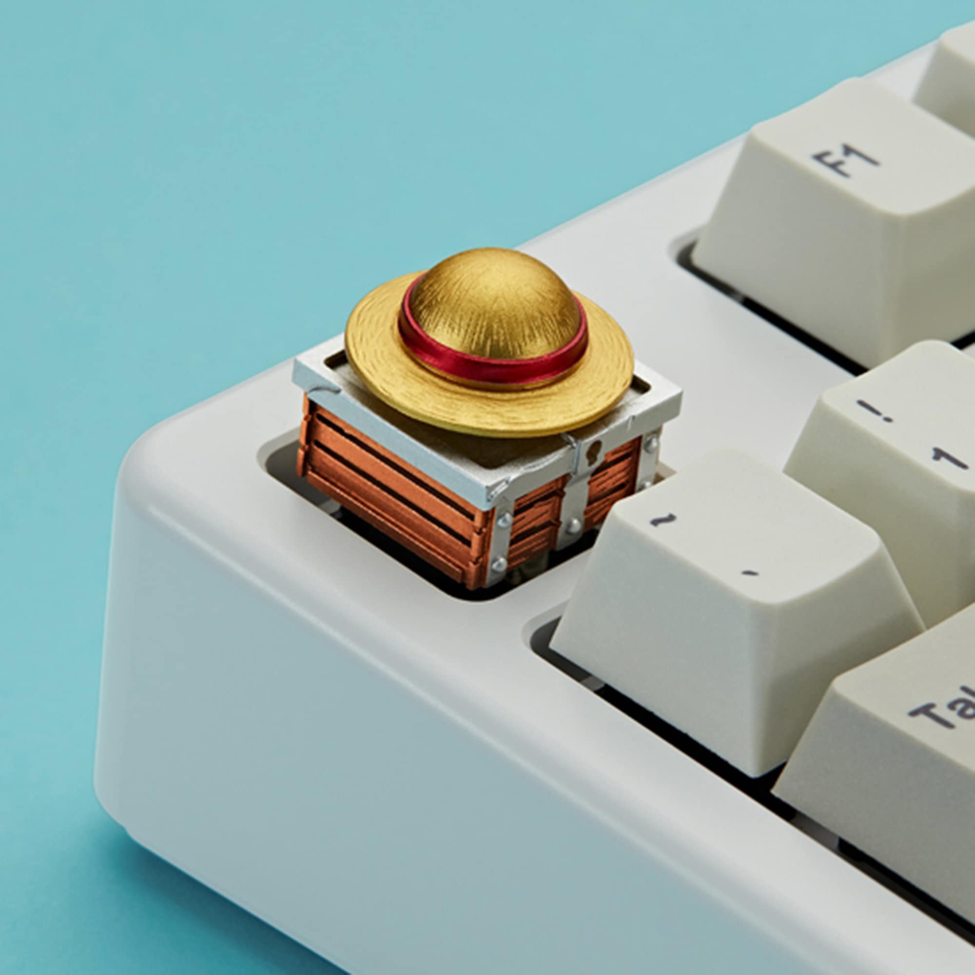 Rotating Genuine One Piece 3D Keycap Luffy Aluminum Alloy Medal ...