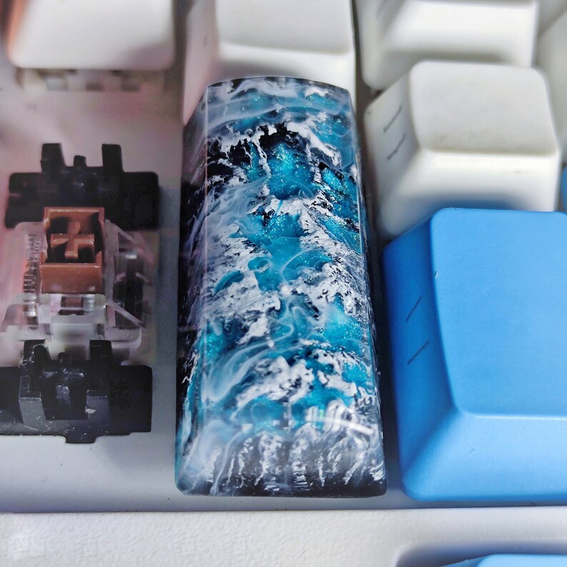 Natural Valley Mountain Waterfall 2.25u Enter Key Custom Keycaps ...