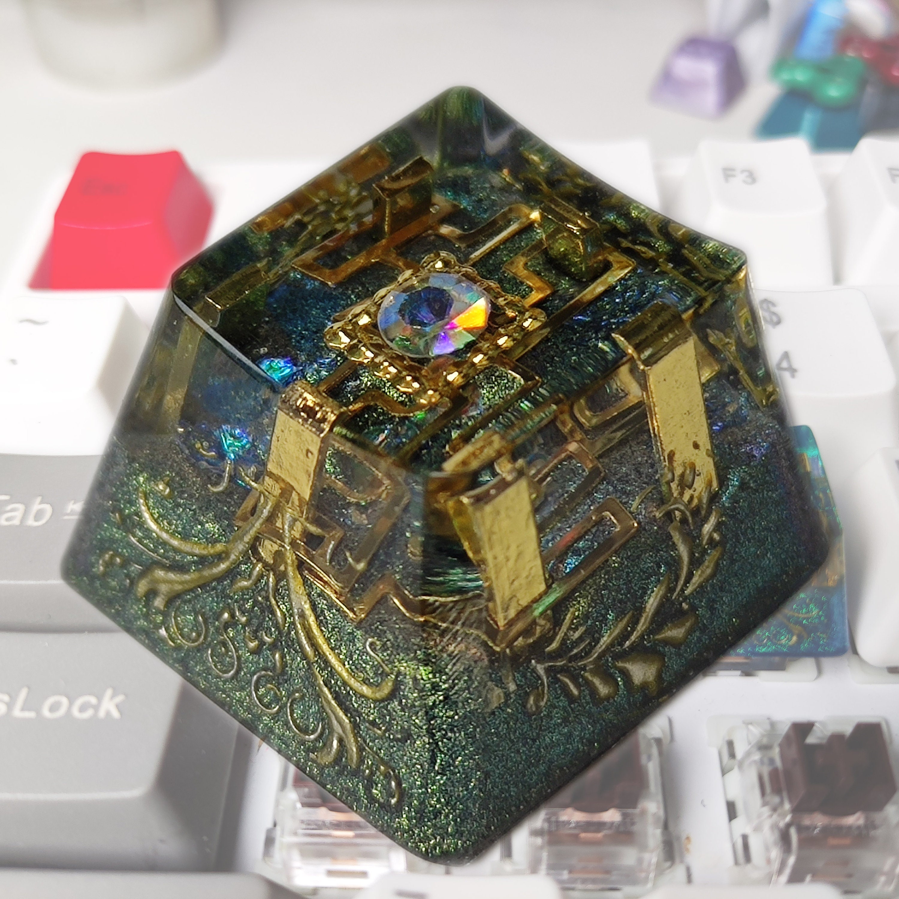 Ancient Egyptian Symbol Pyramid Transparent Custom Keycap Handmade High ...