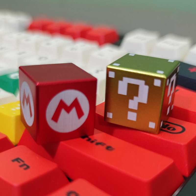 Super Mario Bros Custom Keycap Aluminum Alloy Non electroplating High ...