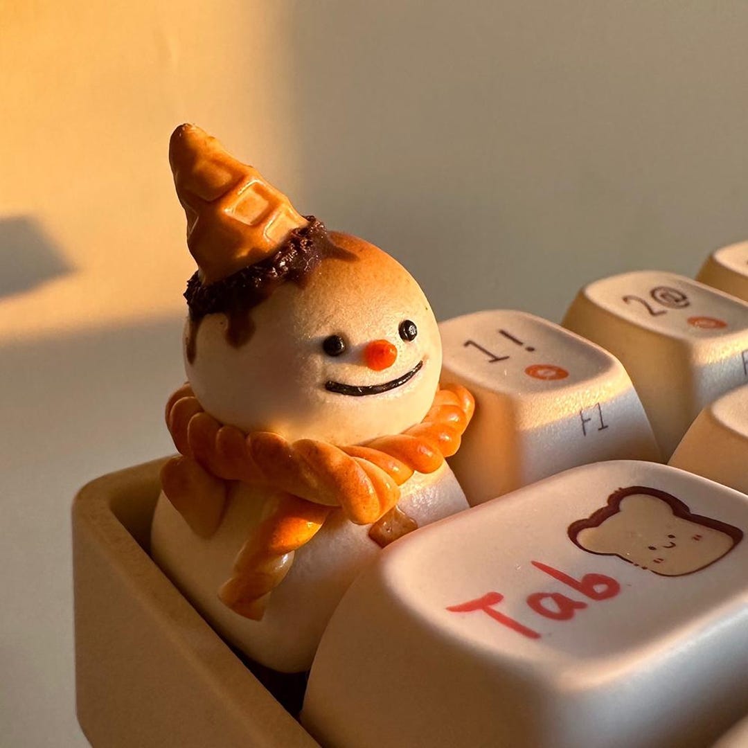 Cute Cotton Snowman Ice Cream Spirit Fairytale Christmas Mechanical ...