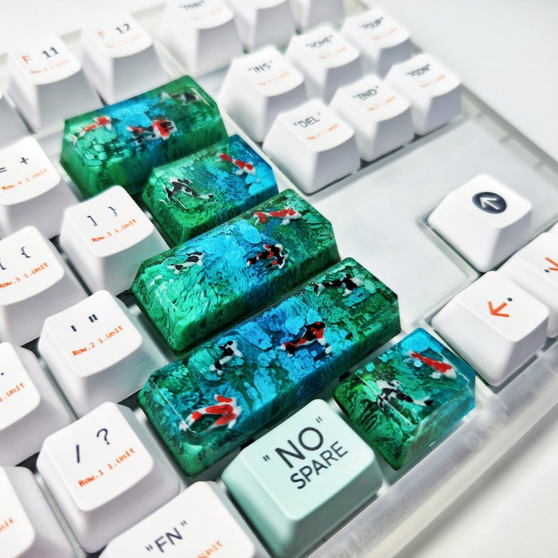 Koi Fish Complete Set Pond Ancient China Custom Keycap Handmade High ...