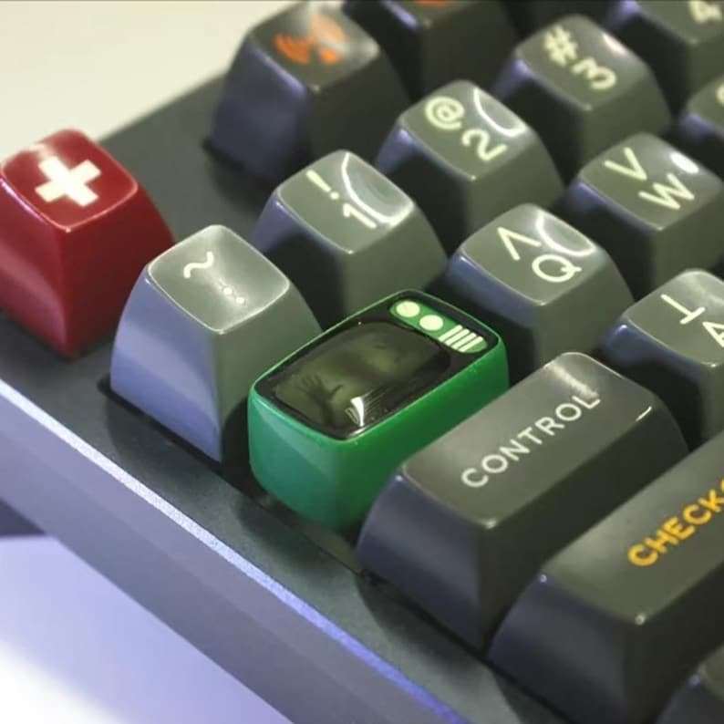 Transparent TV Horror Screen Ghost Face Custom Keycap High Quality ...