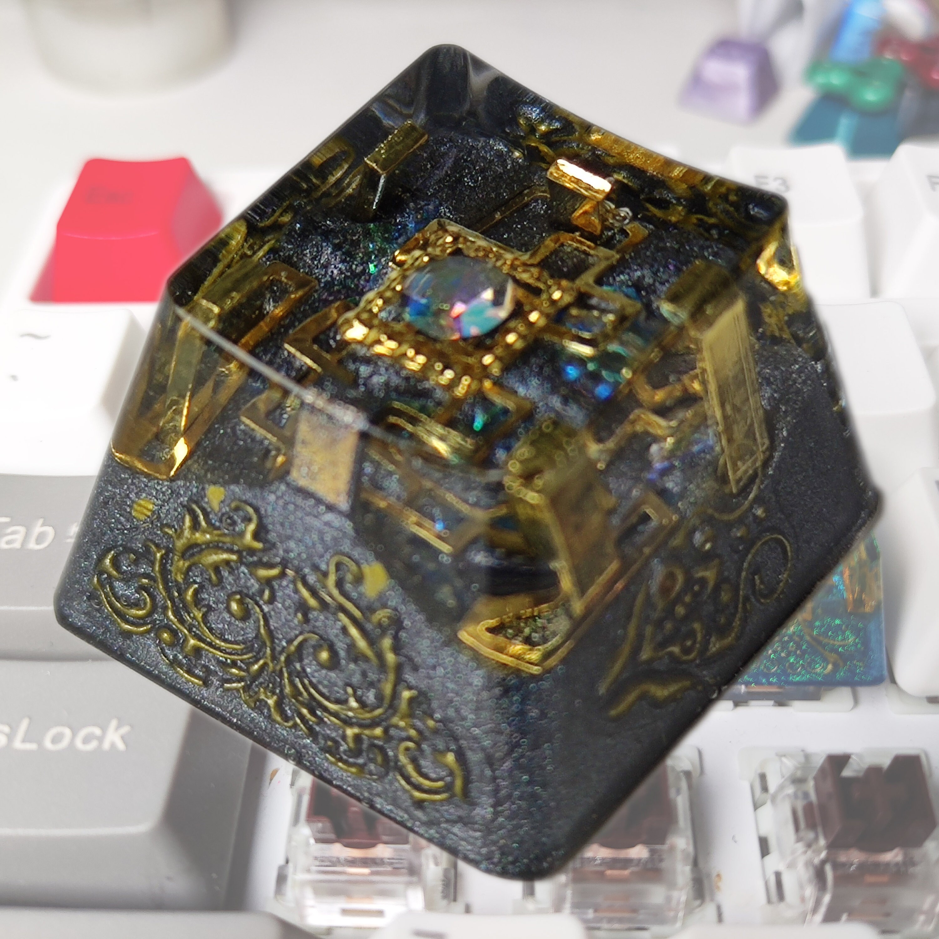 Ancient Egyptian Symbol Pyramid Transparent Custom Keycap Handmade High ...