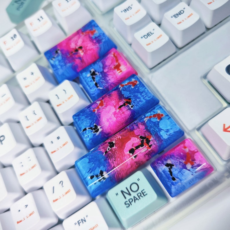 Koi Fish Complete Set Pond Ancient China Custom Keycap Handmade High ...