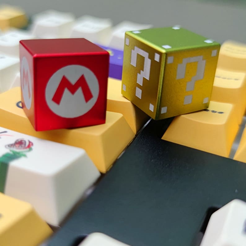 Super Mario Bros Custom Keycap Aluminum Alloy Non electroplating High ...