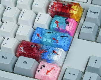 Koi Fish Complete Set Pond Ancient China Custom Keycap Handmade High ...