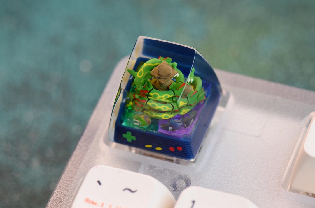 Cute Pokemon Rayquaza Ketchum Pika High Quality Handmade Custom Keycap ...