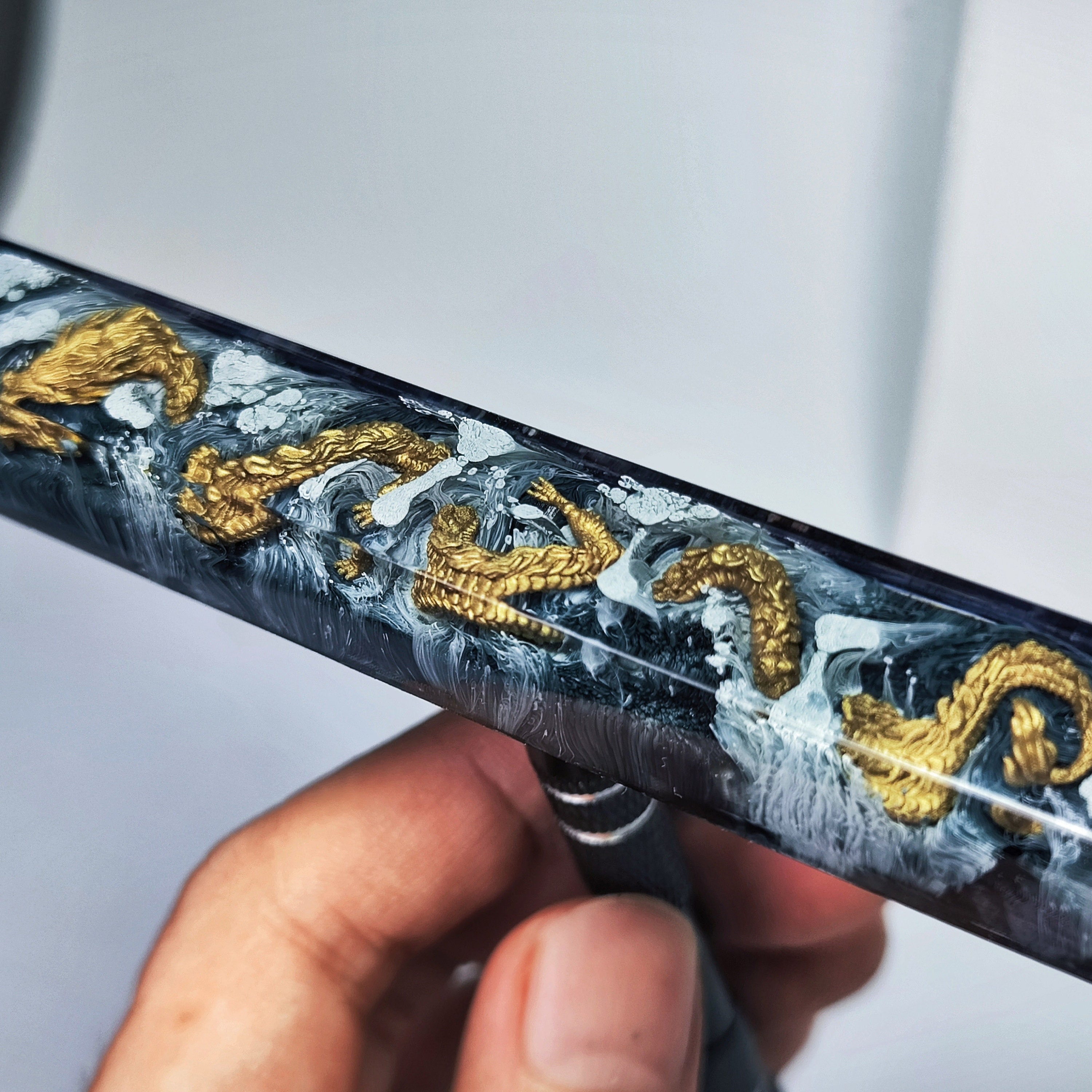 Black Gold Ancient Dragon Shen Long Mytho Creatures Custom Keycaps ...
