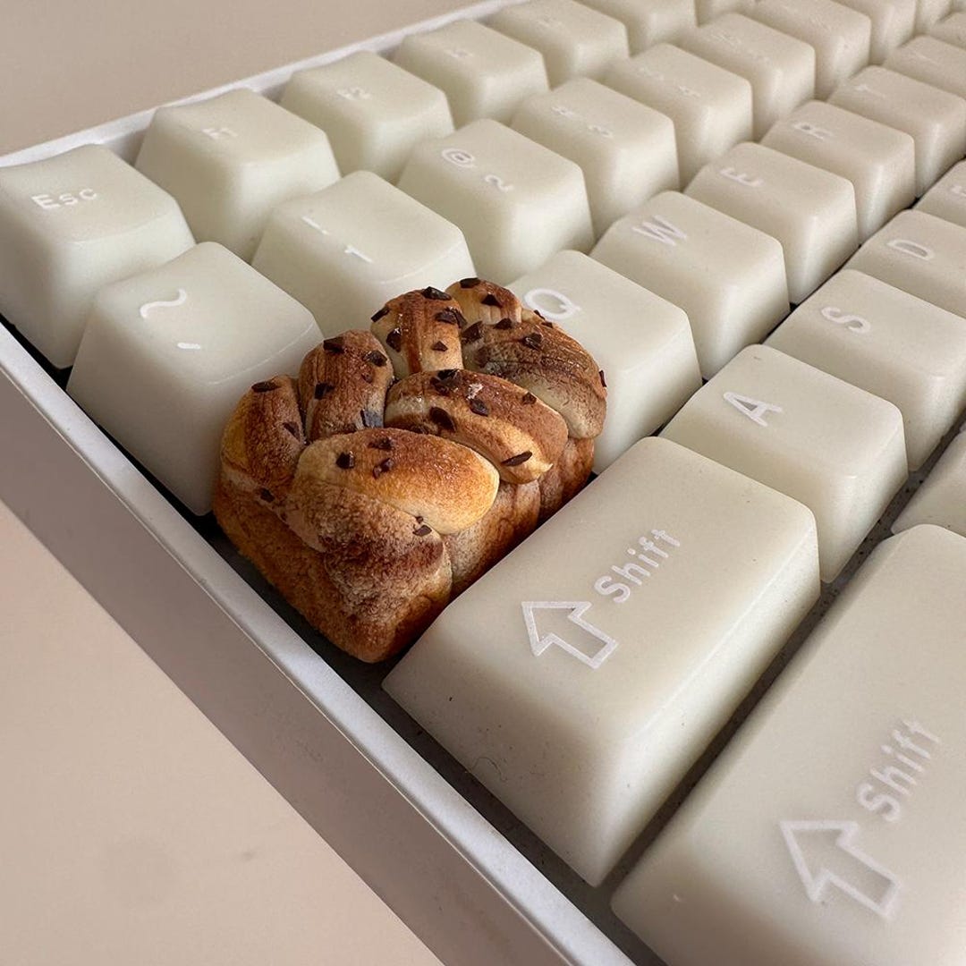 Cute Food Toy 1.5us and 2.0us Chocolate Toast Bread Custom Keycap High ...