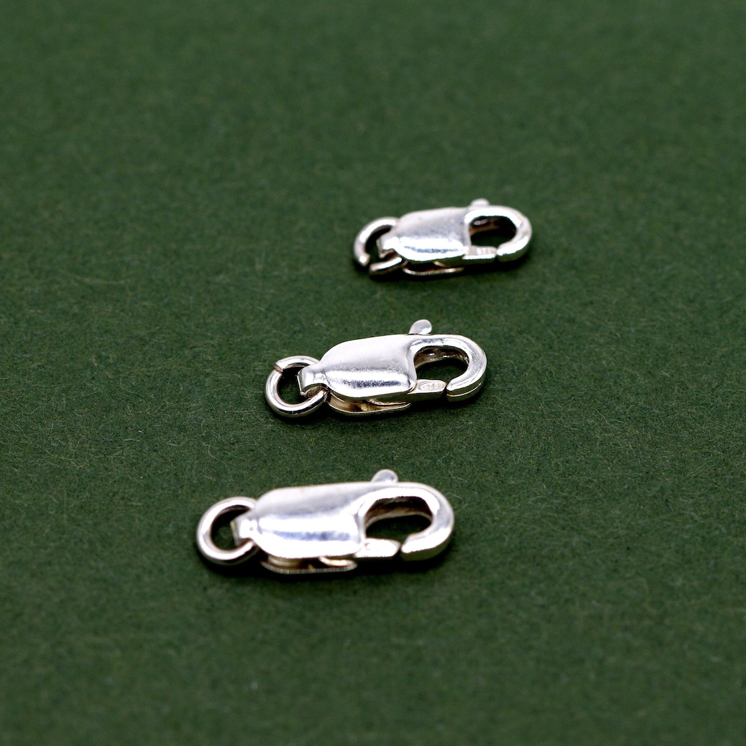 5x Sterling Silver Lobster Claw Clasp, 925 Silver Clasp, Jewellery ...