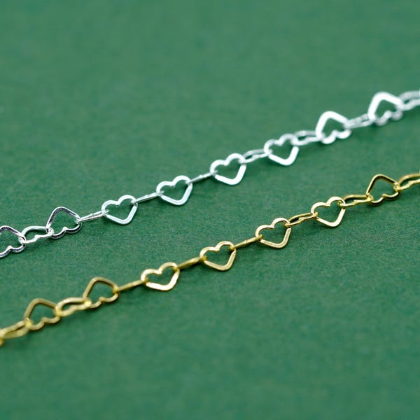 Heart Chain Gold Ring - Etsy UK