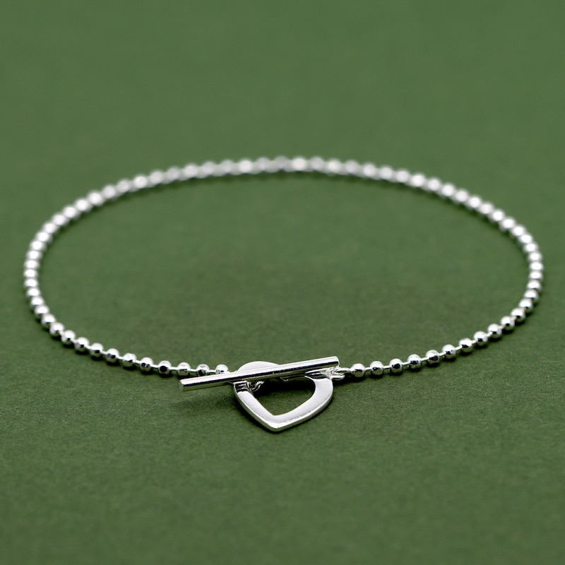 Ladies Silver Ball Bracelet - Etsy UK