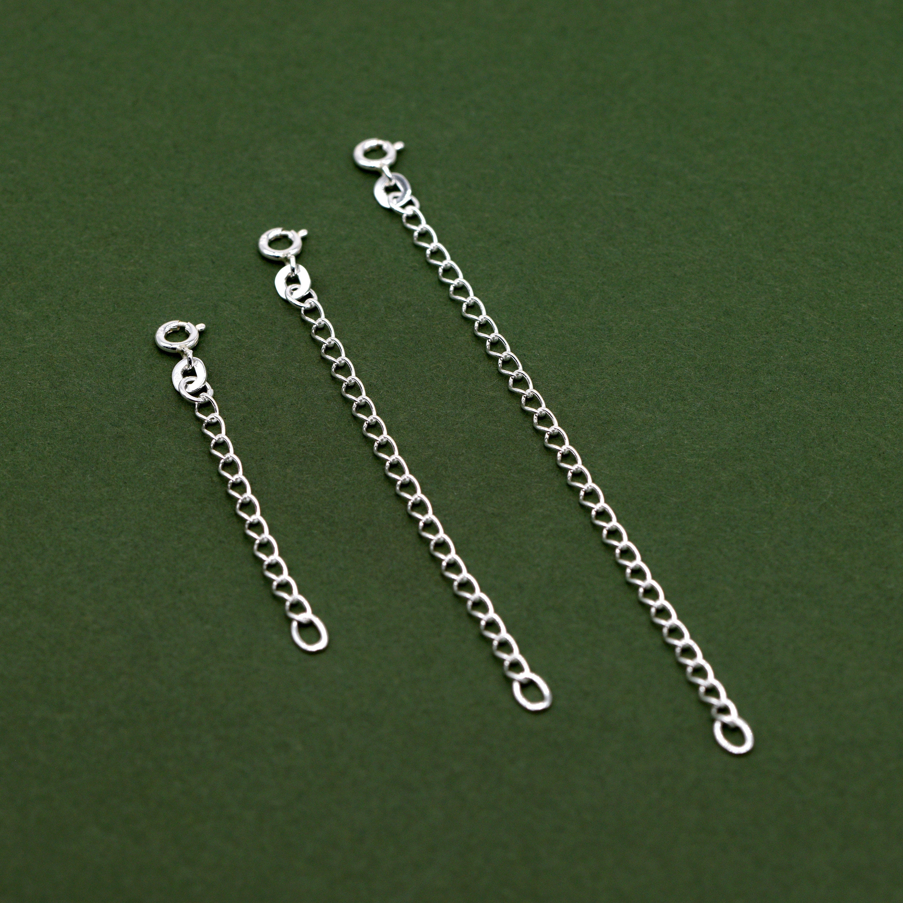 Genuine 925 Sterling Silver Chain Extender Necklace/bracelet Extension ...