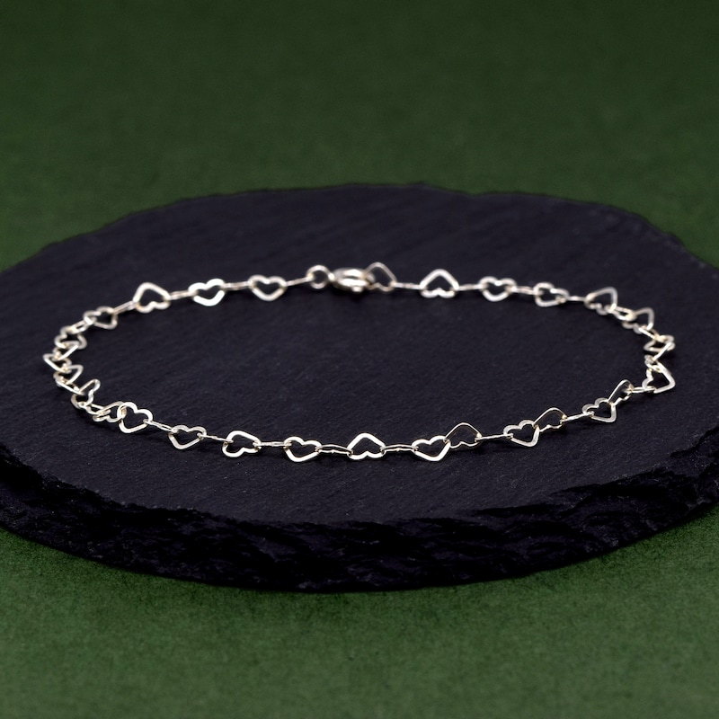 Heart Anklet - Etsy