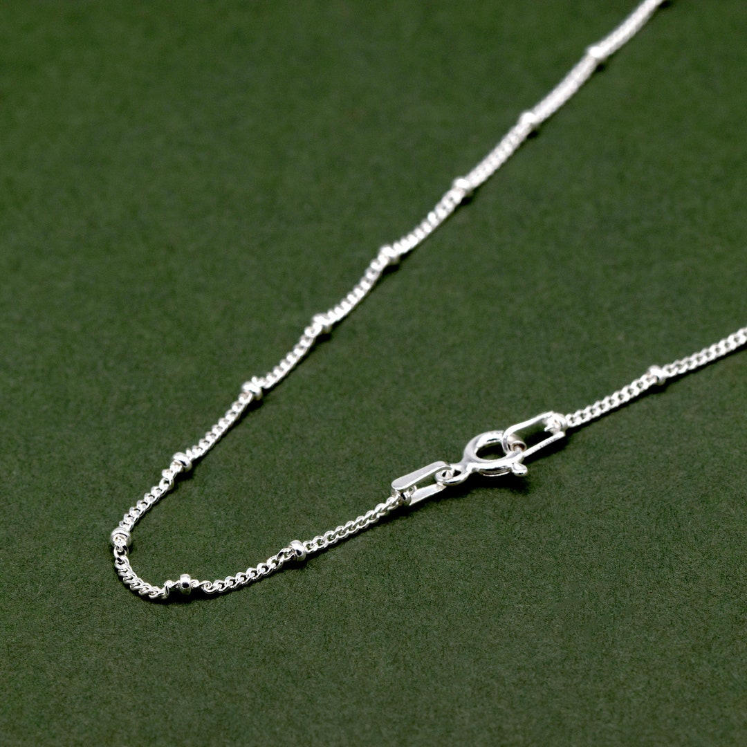 Sterling Silver Satellite Choker, Dainty Collar Necklace, Layering ...