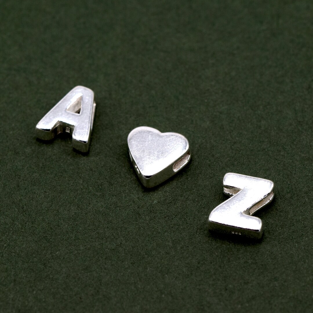 Genuine 925 Sterling Silver Alphabet Initial Letter Threader A-Z ...