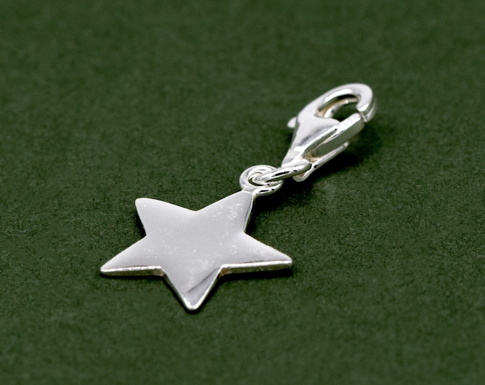 Tiny Sterling Silver Whimsical Artisan Star Charms set of 2 - Etsy