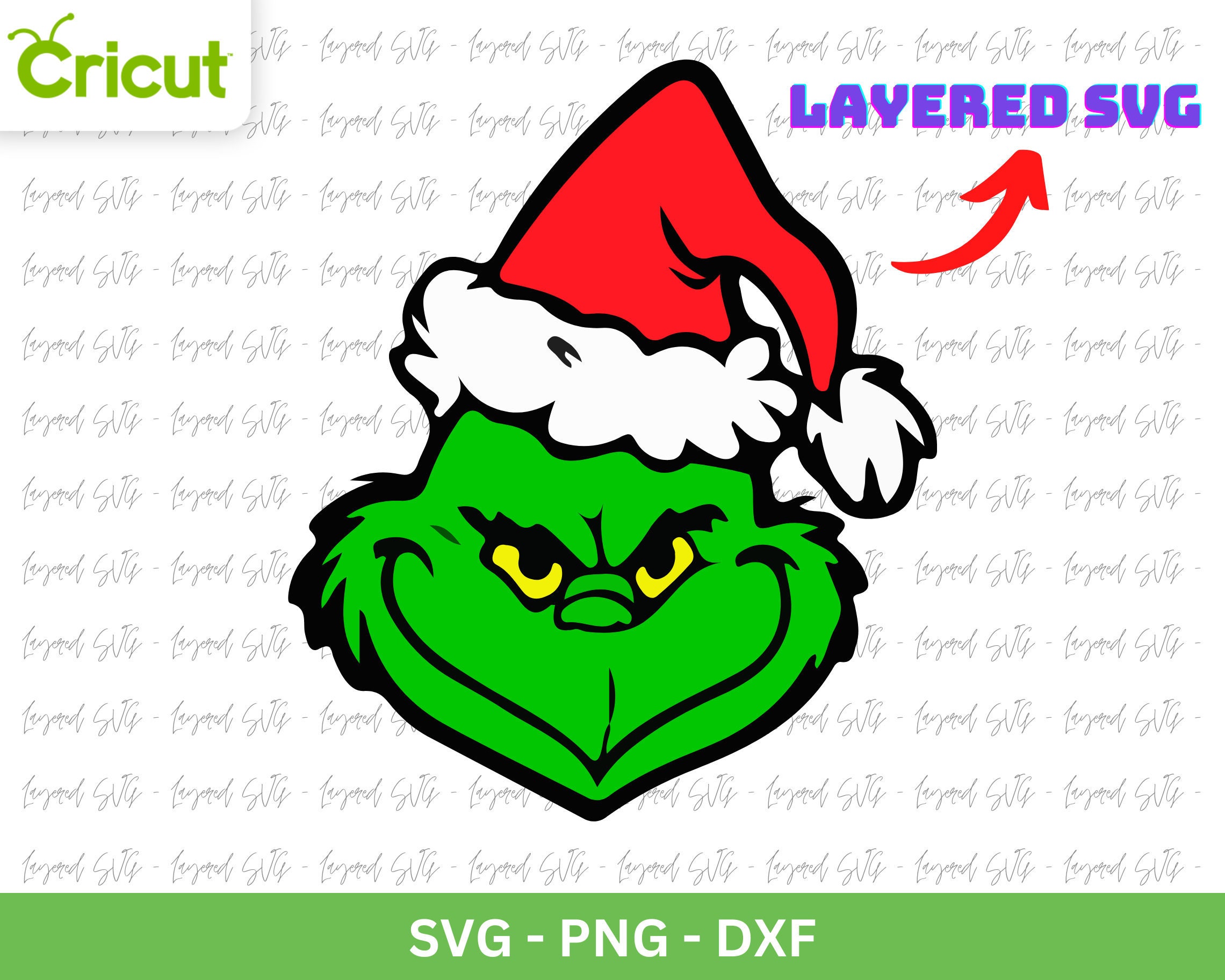 Grinch Face Svg Grinch SVG Grinch Face Silhouette - Etsy UK