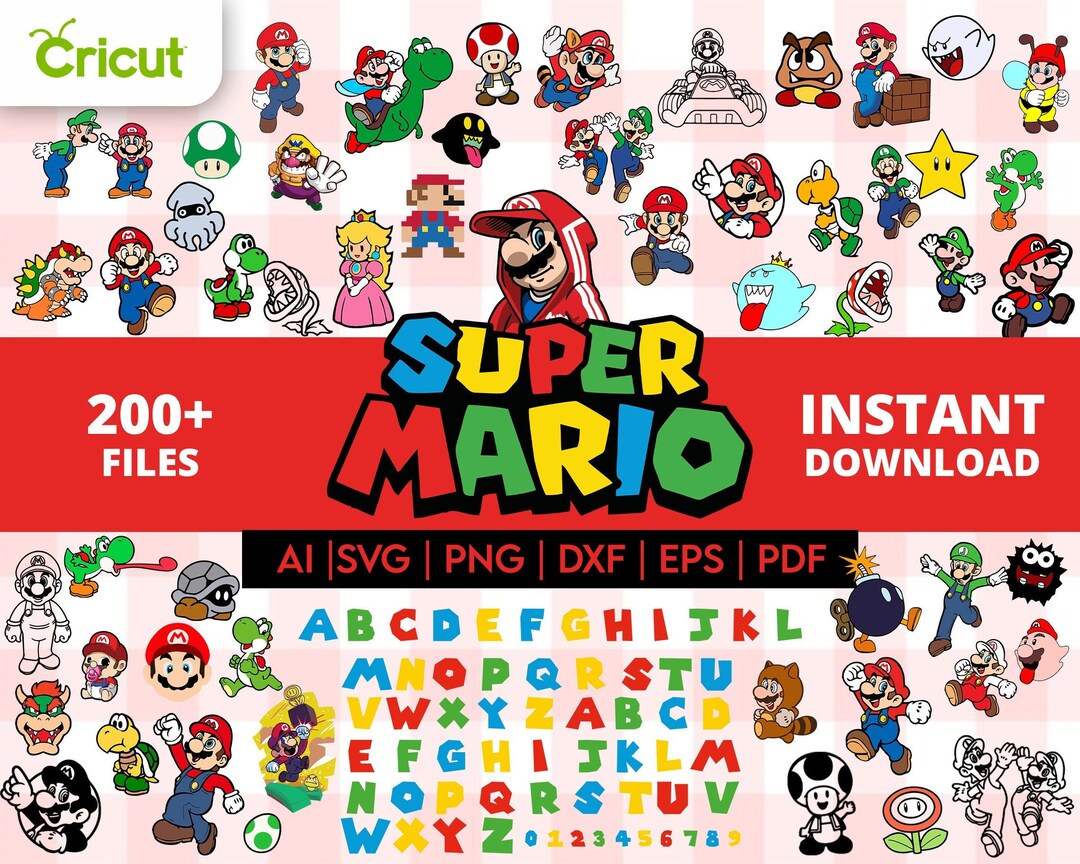 Super Mario Svg Mario Svg Files for Cricut Mario Svg Bundle - Etsy Denmark