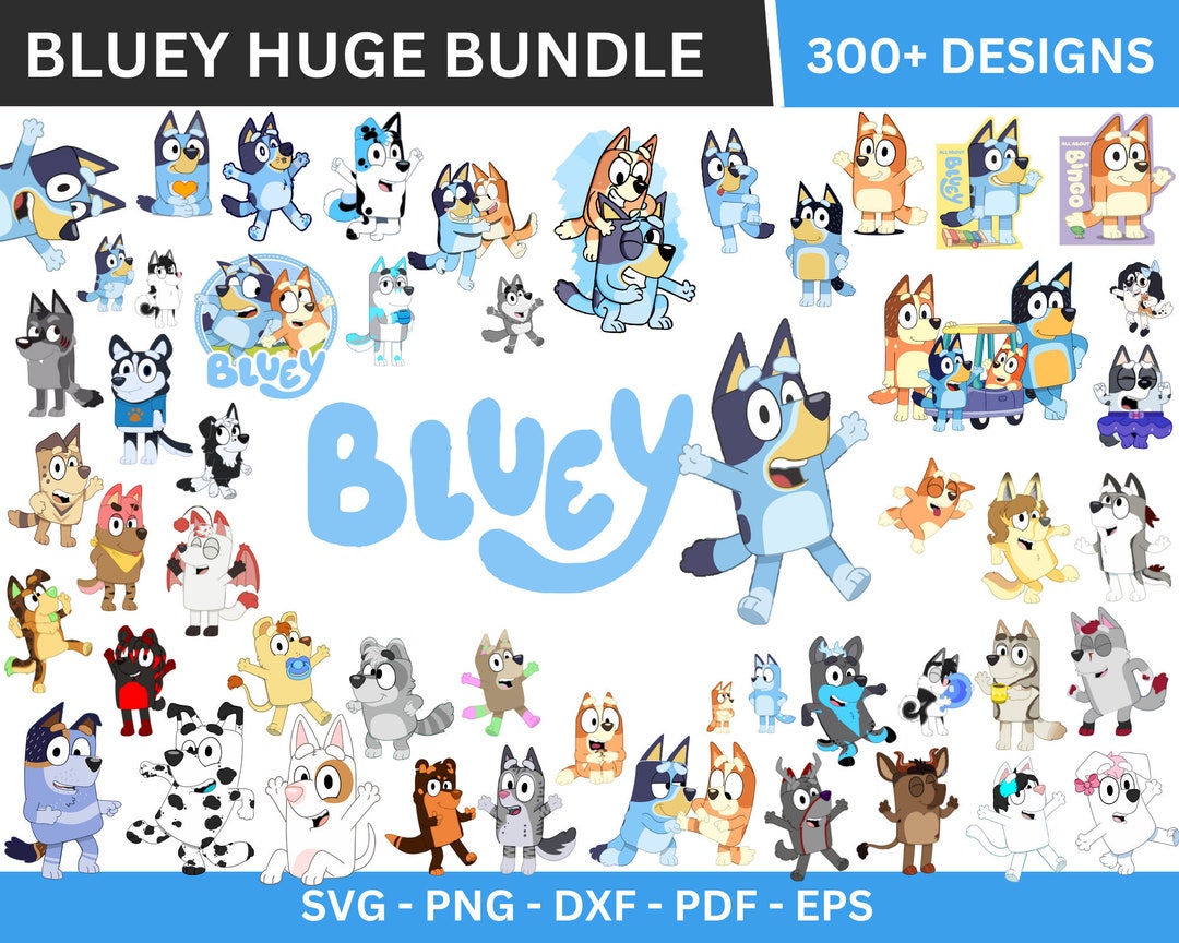 Bluey SVG Bundle Bluey Cut Files for Cricut Bluey the Dog - Etsy Norway